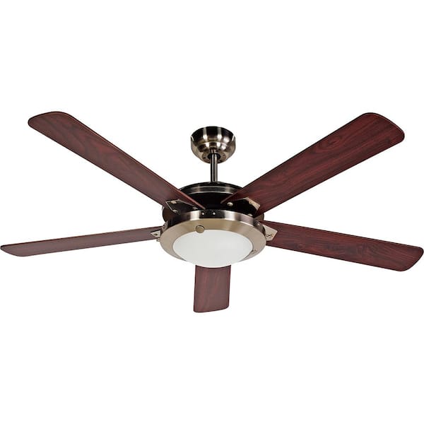 Design House Eastport 52 in. Satin Nickel Ceiling Fan with Light Kit ...