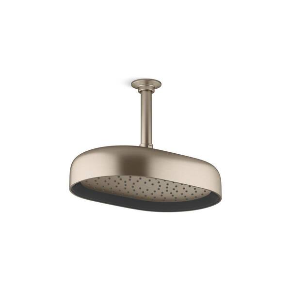 KOHLER Statement Oblong 1-Spray Patterns 1.75 GPM 12 in. Ceiling Mount ...