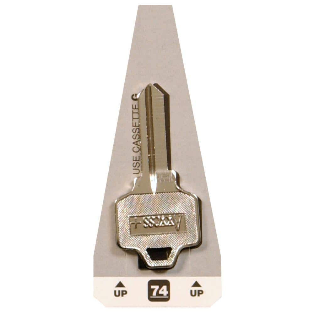 Hillman #74 Blank National Cabinet Lock Key 440741 - The Home Depot