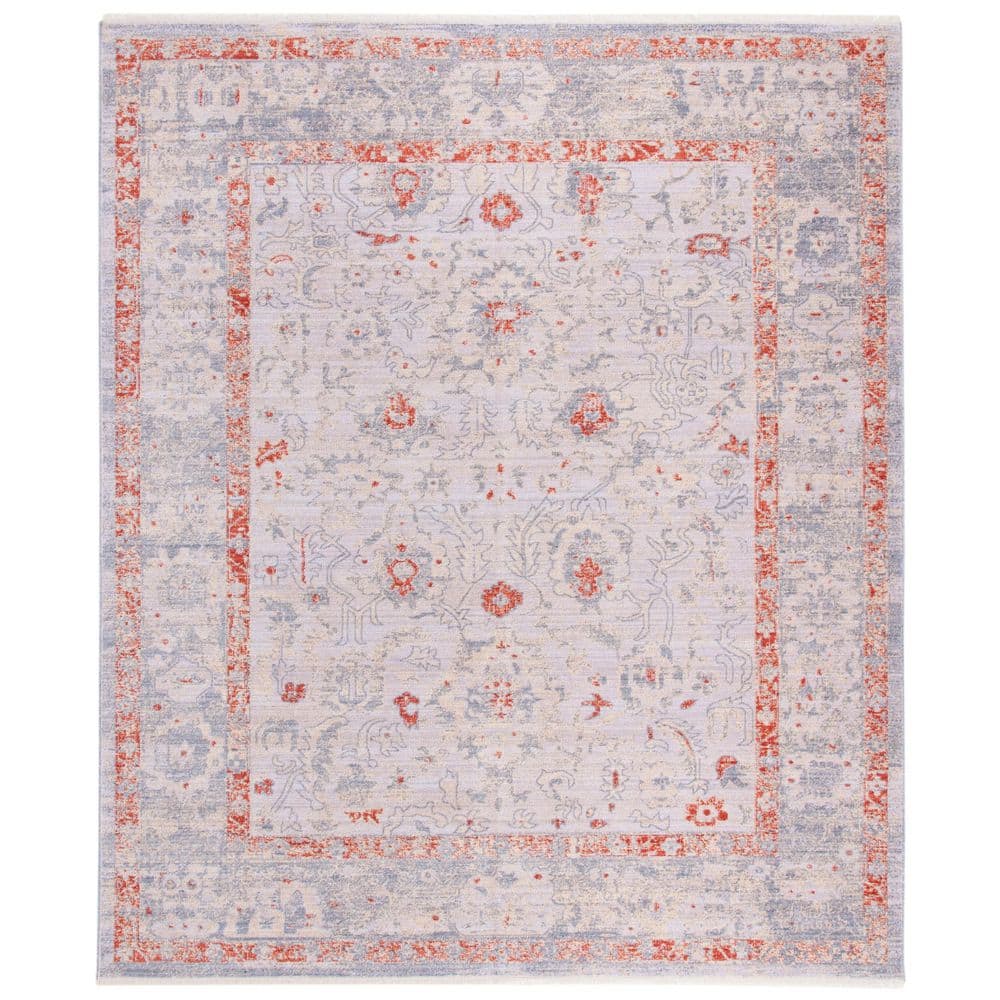SAFAVIEH Hellenic 8 ft. x 10 ft. Ivory/Rust Distressed Oriental Area ...