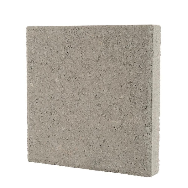 Pavestone 12 in. x 12 in. x 1.5 in. Pewter Square Concrete Step Stone ...