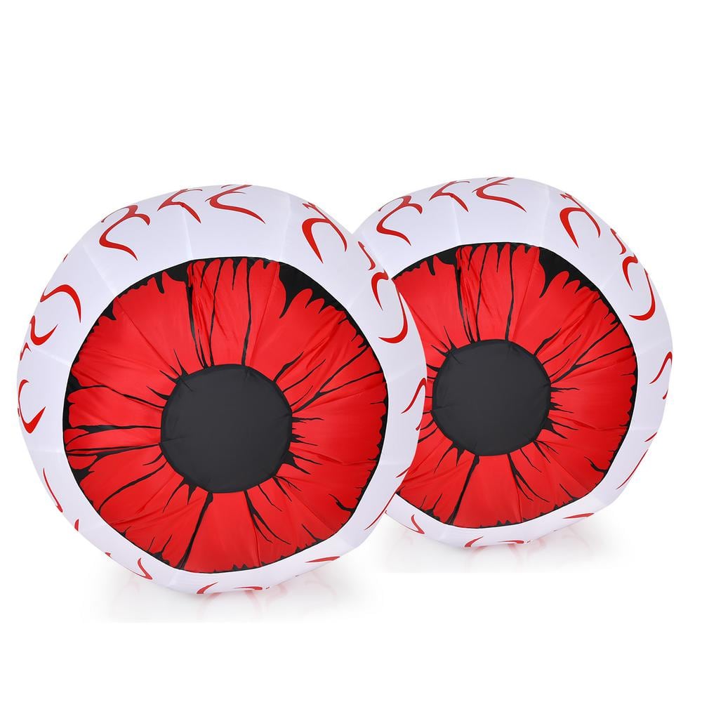 Costway 2-Pack 3 ft. Halloween Inflatable Eyeballs with Air Blower and ...
