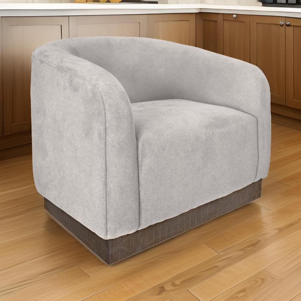 Benjara Ino Beige and Brown Polyester Accent Chair BM320779 - The Home ...