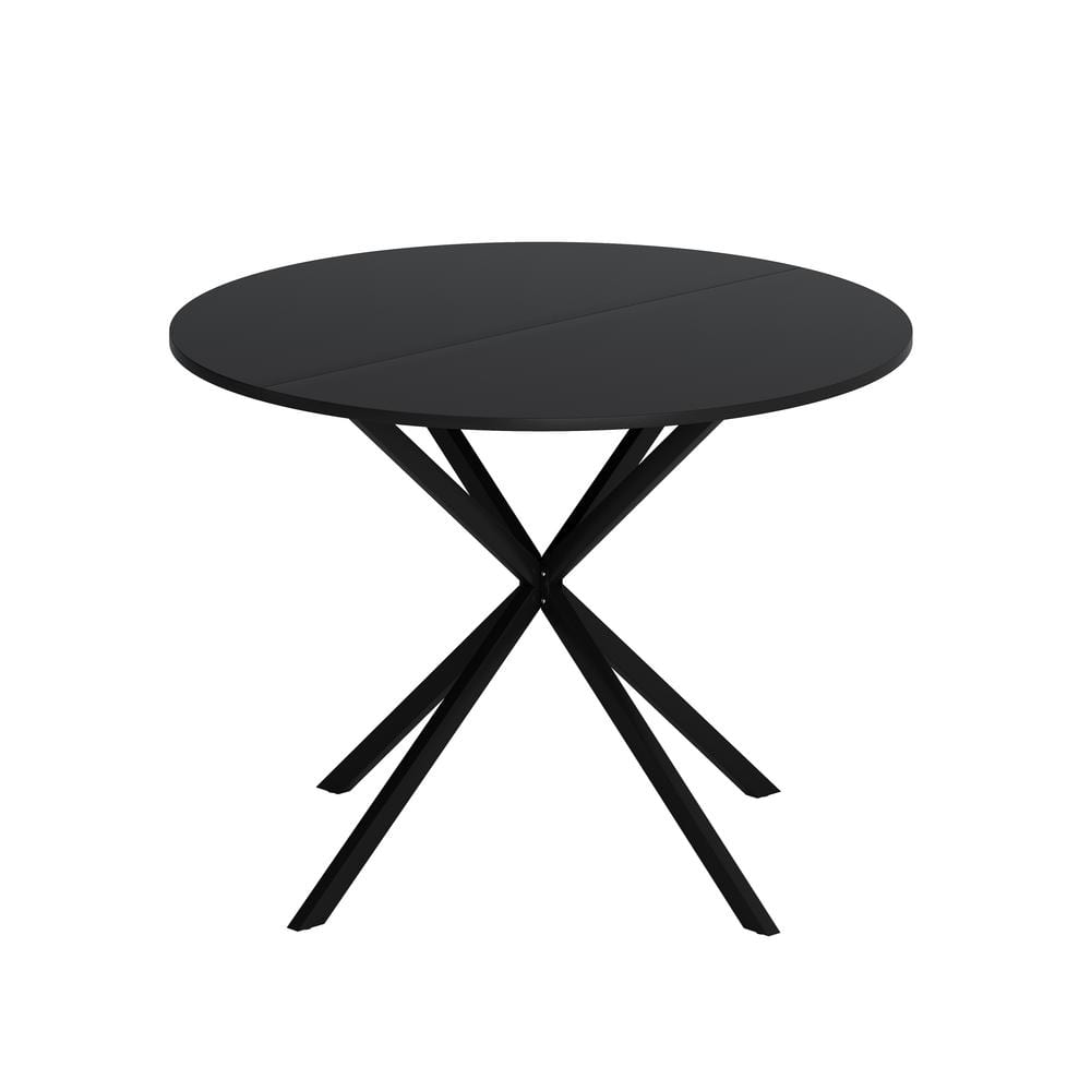 Sudzendf Black MDF Round Outdoor Side Table 1-Piece 2024-8-6-2 - The ...