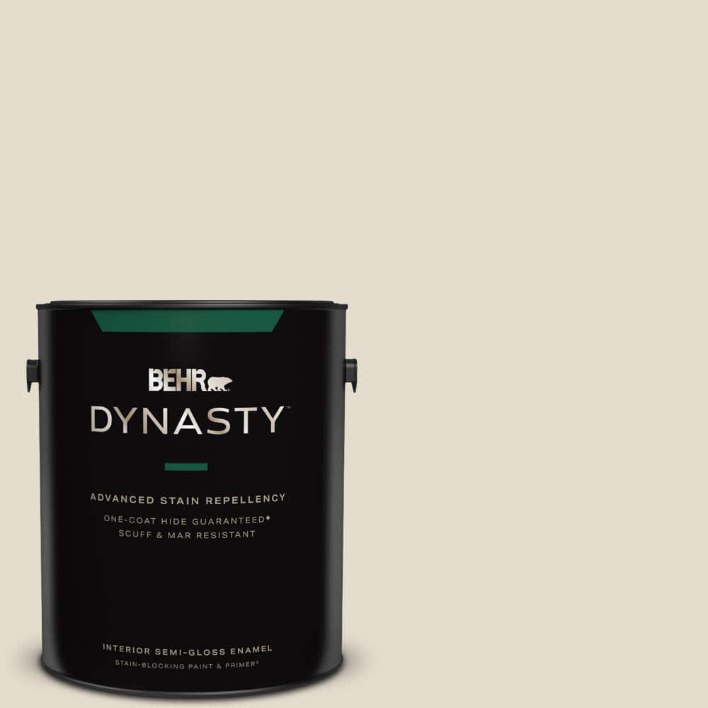 BEHR DYNASTY 1 gal. #MQ3-40 Varnished Ivory One-Coat Hide Semi-Gloss ...