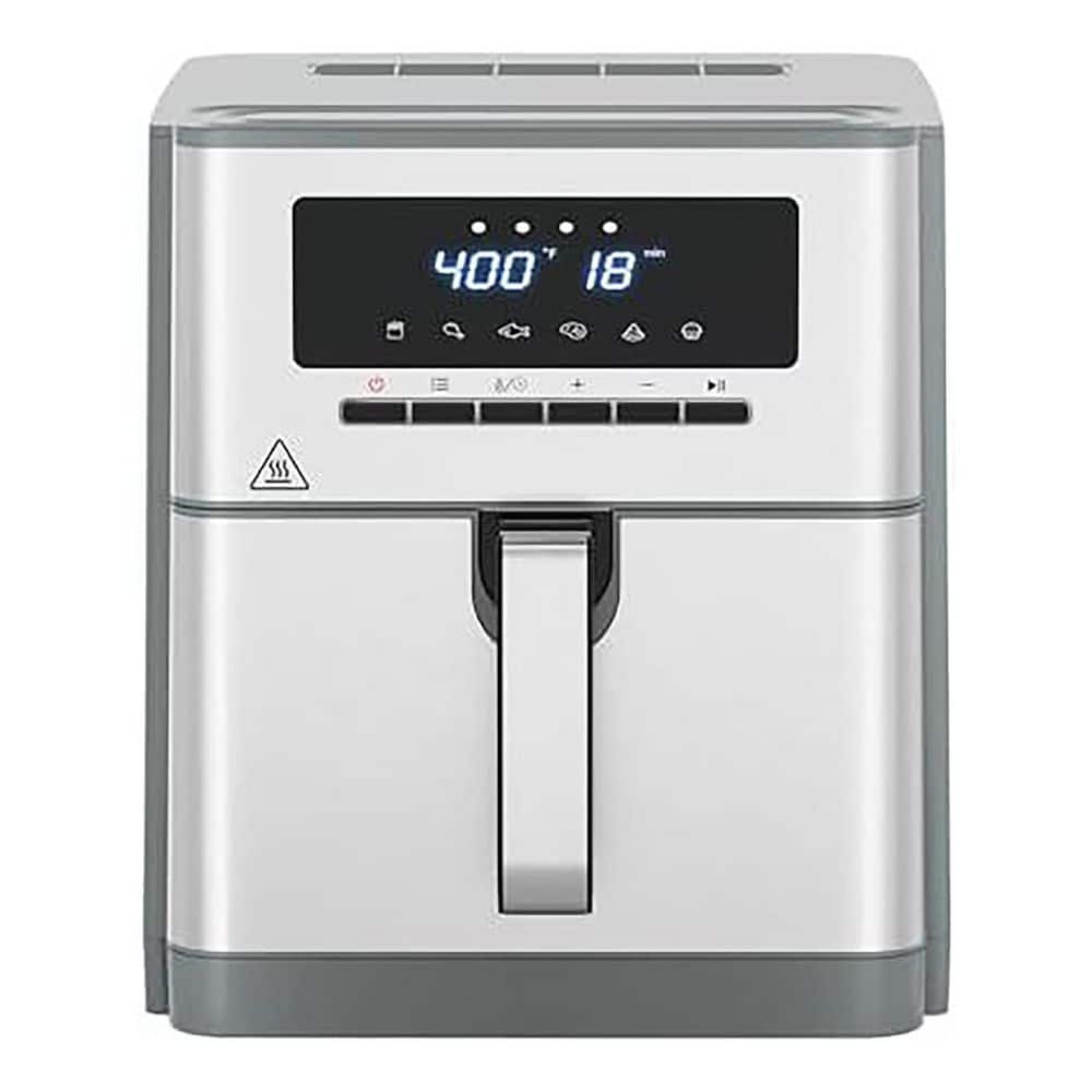 Lynzavix 10 Qt. Silver Large Air Fryer with 6 Cooking Functions, 400°F ...