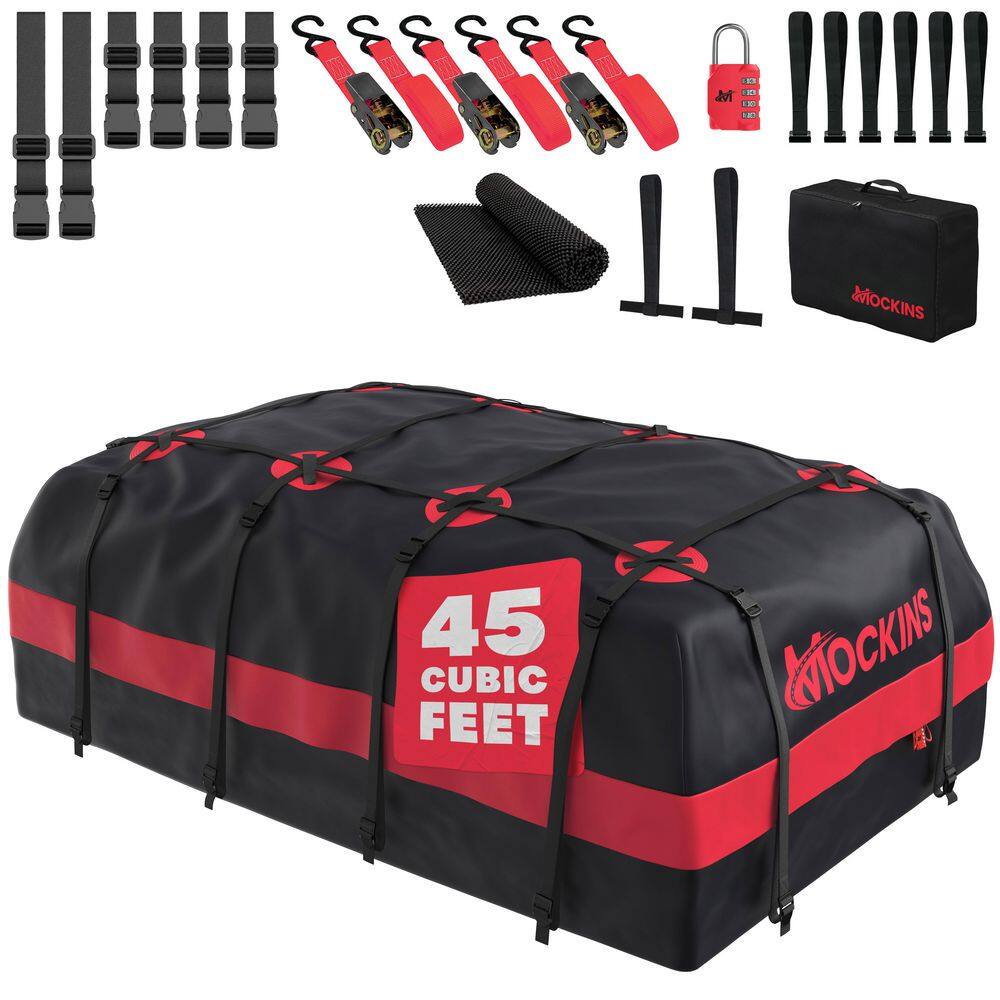 Reviews for Mockins 45 Cu Ft. Red Waterproof Roof Top Cargo Bag (75 in ...