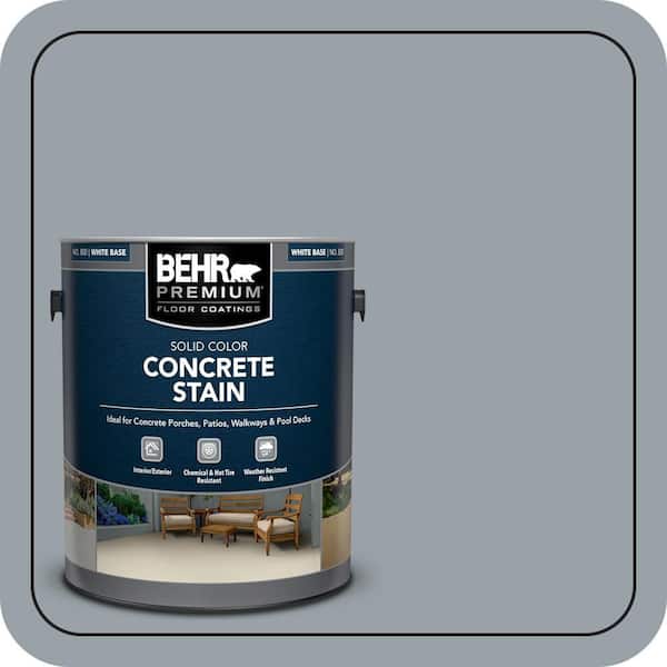 BEHR PREMIUM 1 gal. #PFC-63 Slate Gray Solid Color Flat Interior ...