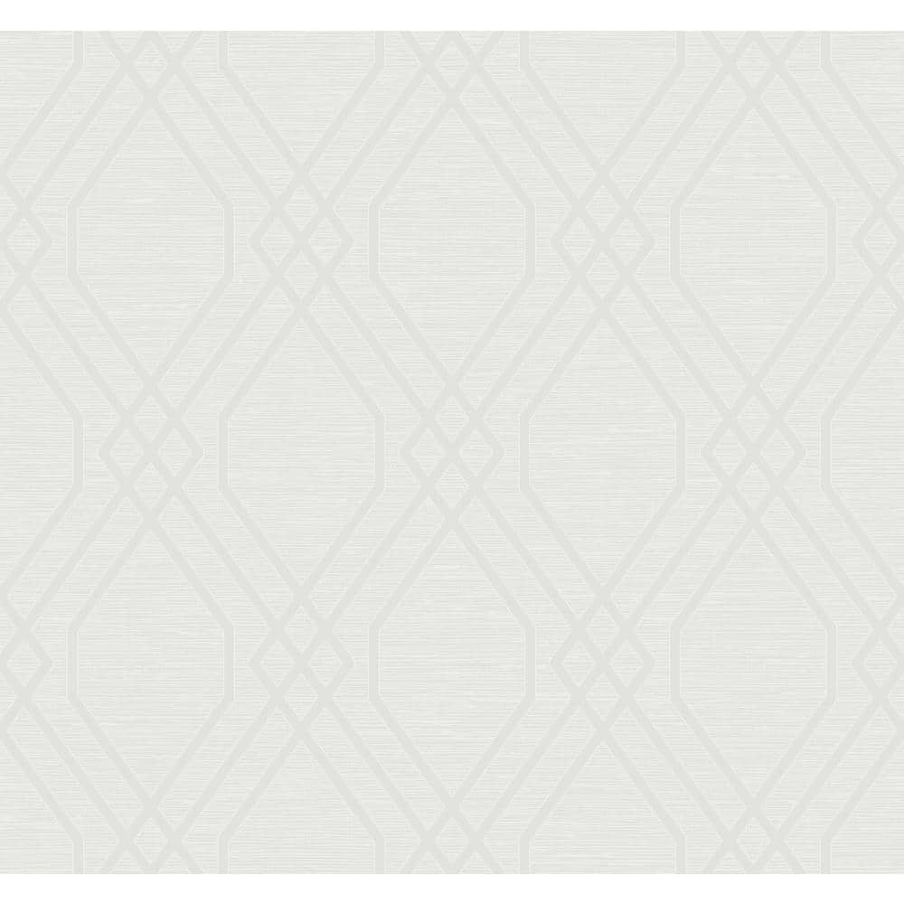 Seabrook Designs Eldon Diamond Lattice Metallic Pearl Paper Strippable ...