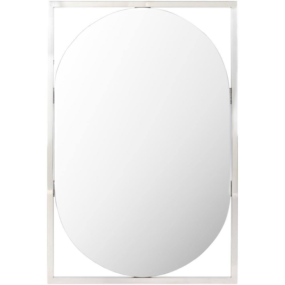 Yael 36 in. x 24 in. Silver Framed Decorative Mirror S00161076217 - The ...