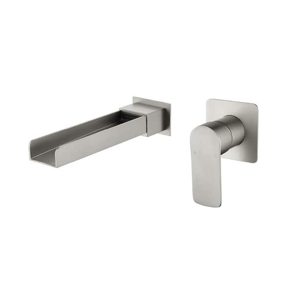 FLG Single-Handle Waterfall Wall-Mount Roman Tub Faucet with Pressure ...