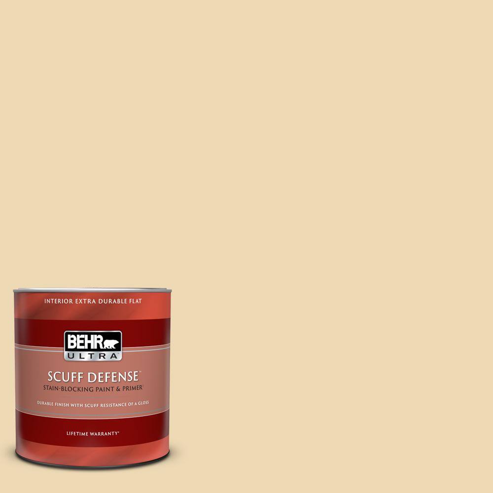 BEHR ULTRA 1 qt. #340E-3 Bavarian Cream Extra Durable Flat Interior ... BEHR ULTRA 1 qt. #340E-3 Bavarian Cream Extra Durable Flat Interior ...