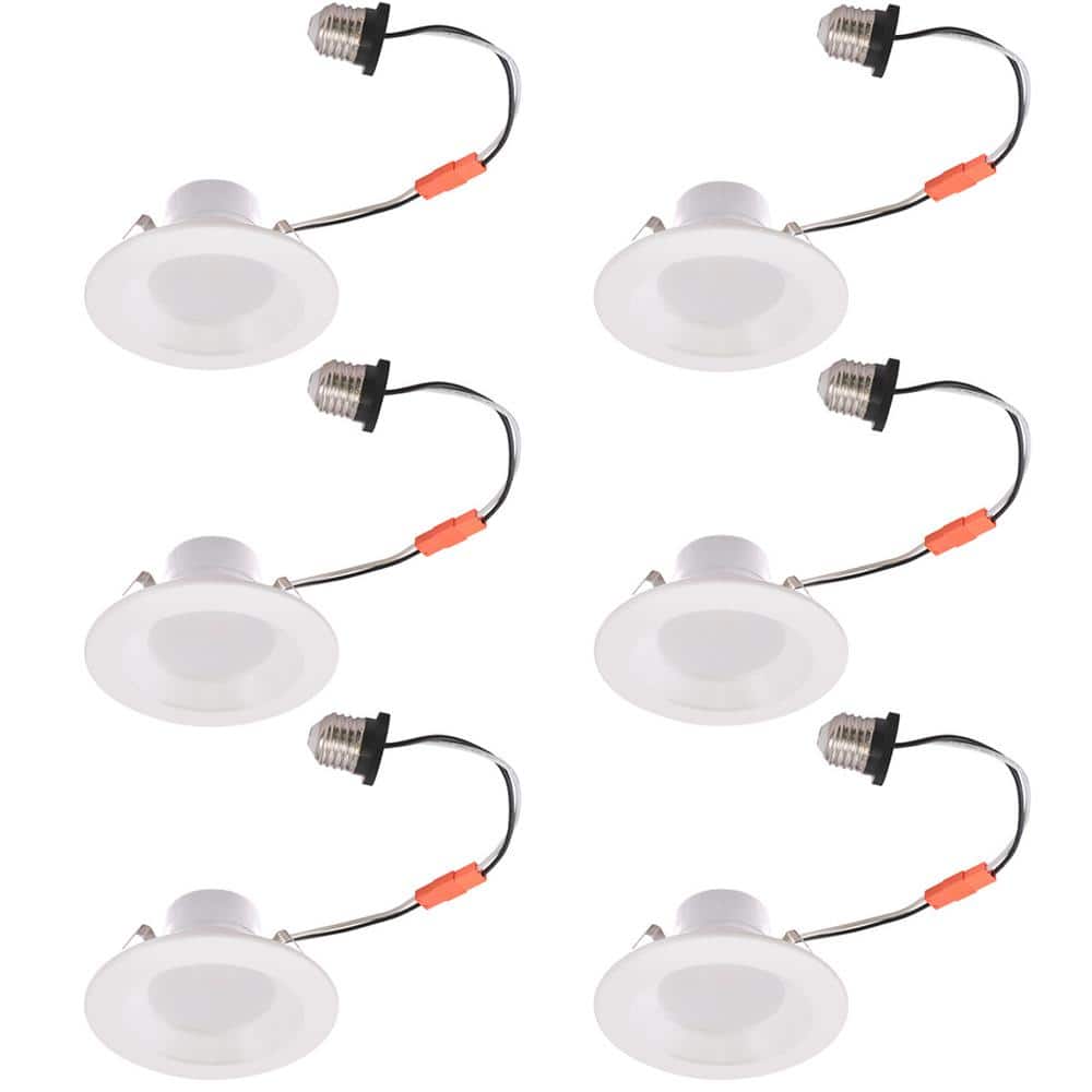 E ENERGETIC LIGHTING 4 in. LED Smooth Downlight CCT-Selectable 2700K ...