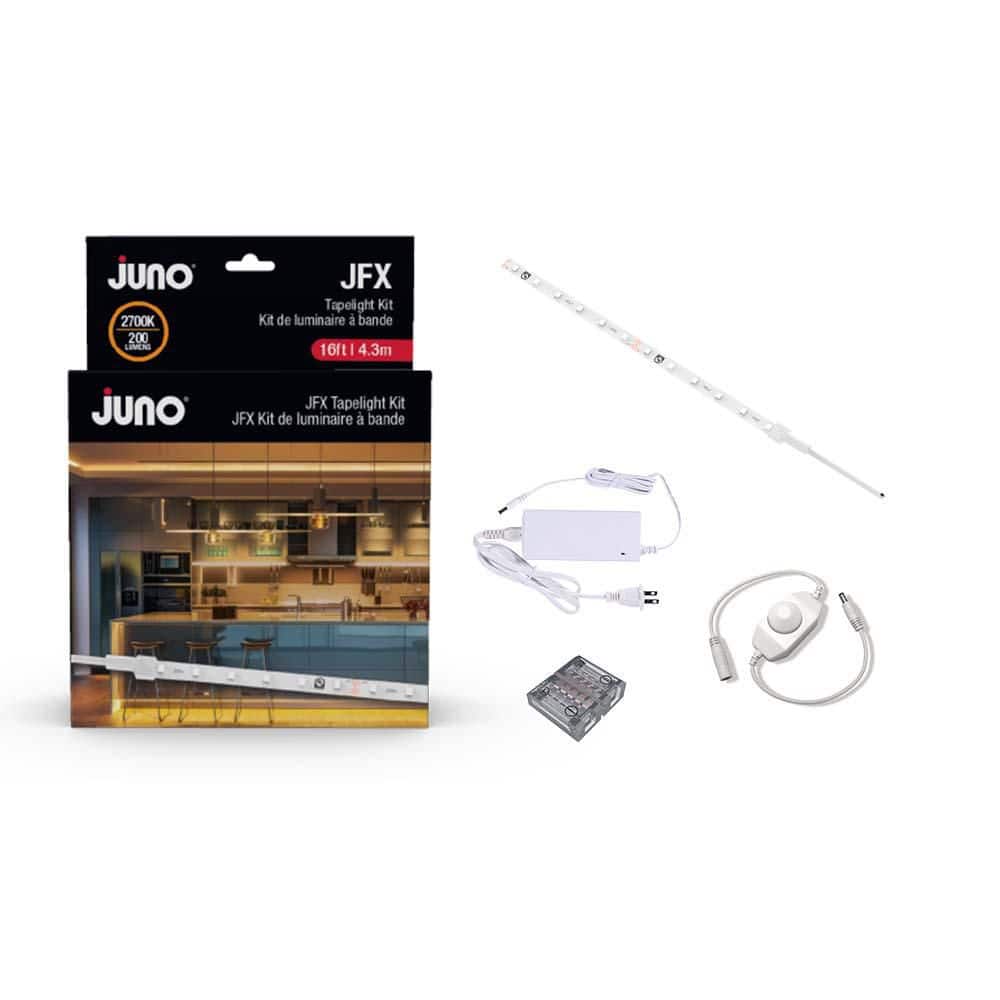 Juno JFX 16 ft. Tapelight Kit 200 lumens per foot 2700K Plug-In Integrated LED Strip Light ...