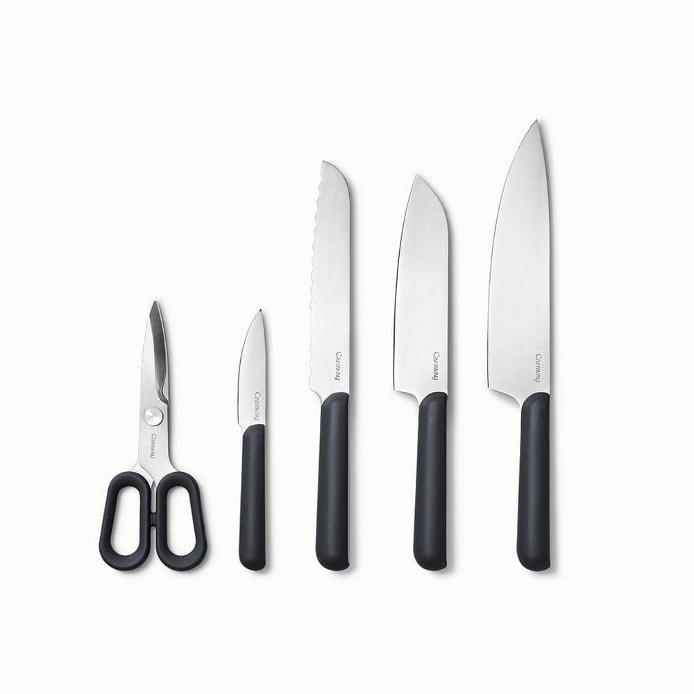 CARAWAY HOME 5-Piece Stainless Steel Knife Set in Charcoal KW-KSET-106 ...