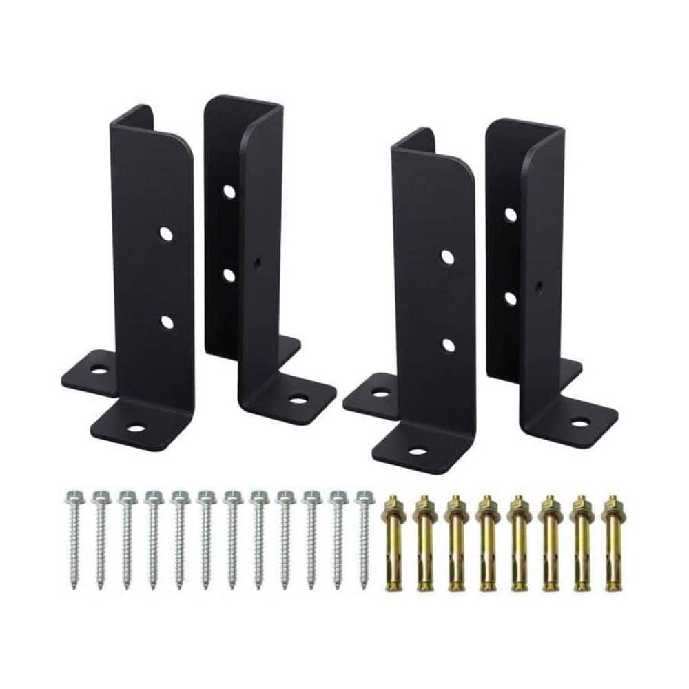 Afoxsos Adjustable Fence Post Anchor Brackets for Deck Railing Pergola ...