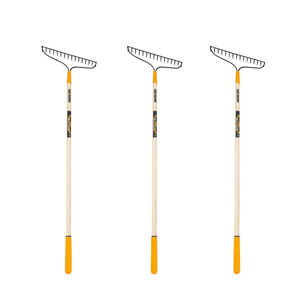 True Temper 3 in. 16-Tine Welded Bow Rake with Cushion End Grip on ...