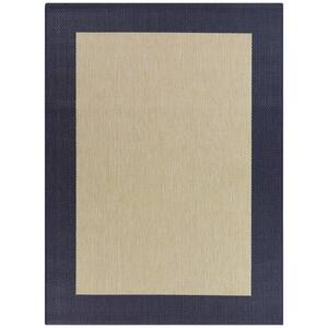 BALTA Amedeo Navy/Taupe 7 ft. 10 in. x 10 ft. Border Indoor/Outdoor ...