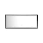 FORCLOVER 60 in. W x 28 in. H Large Rectangular Framed Anti-Fog Back ...