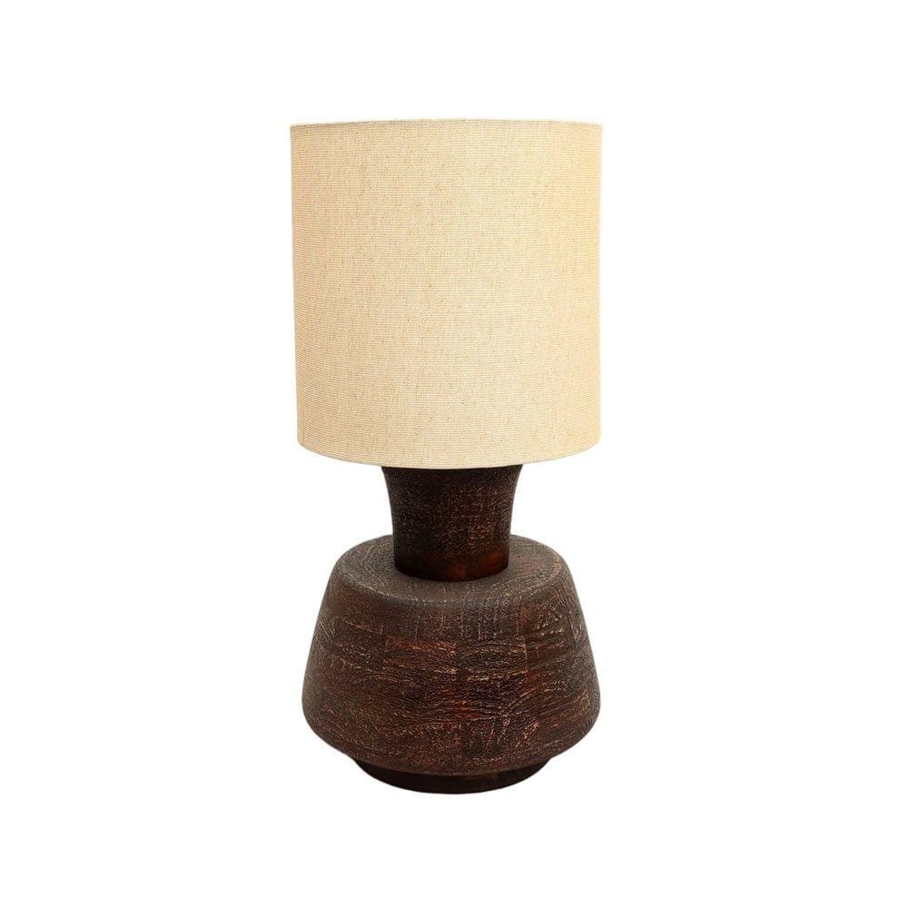 TOBILI 26.5 in. Brown Table Lamp for Living Room, Bedroom No Bulbs ...