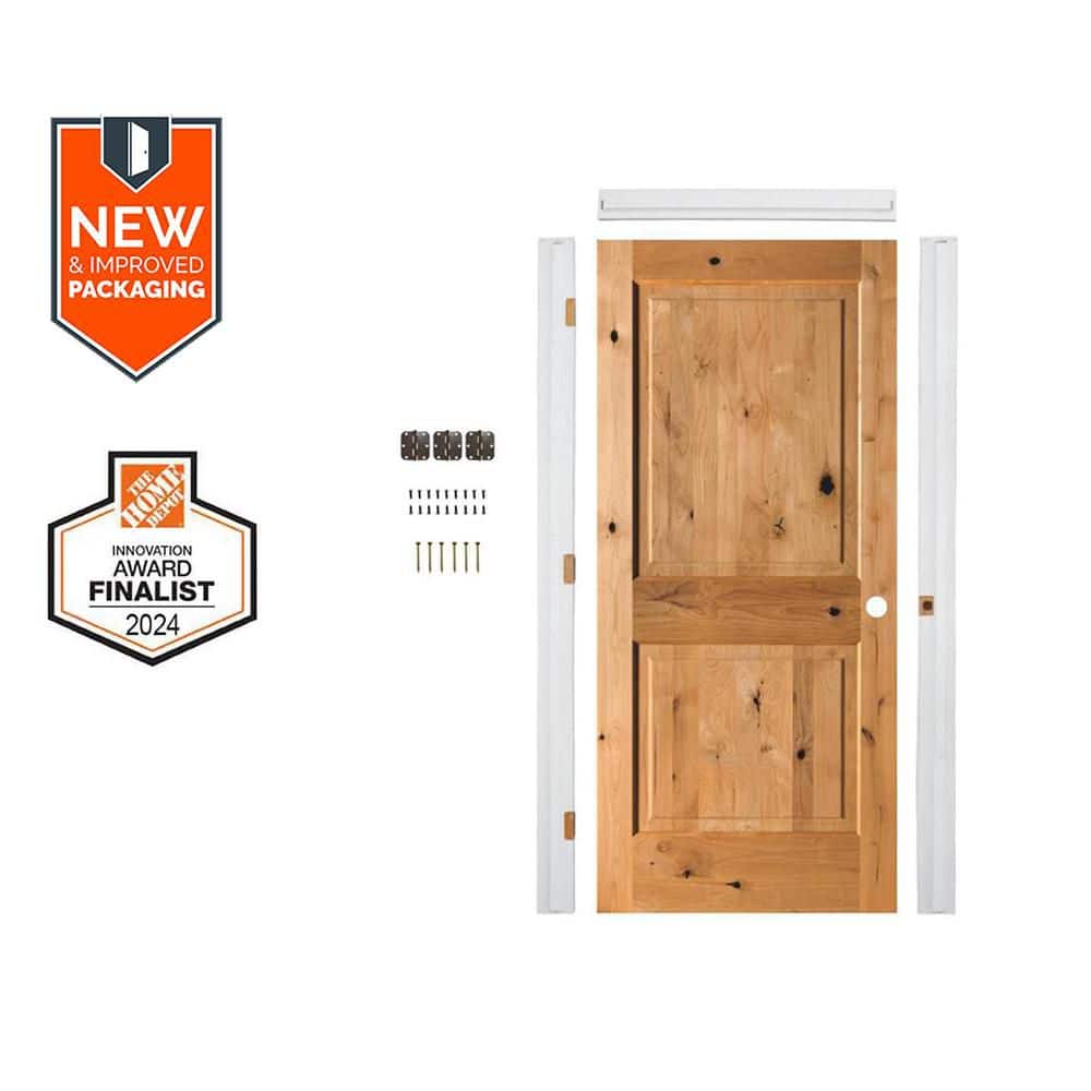 Krosswood Doors 28in.x80in. Knotty Alder Sq. Top Left-Hand Clear Stain ...