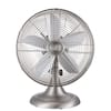 GOOD HOUSEKEEPING Retro 12 in. All-Metal Table Fan in Brushed Nickel ...