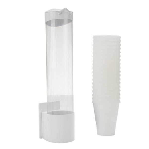 Mind Reader 70-100-White Plastic Surface Magnetic Mount Cup Dispenser ...