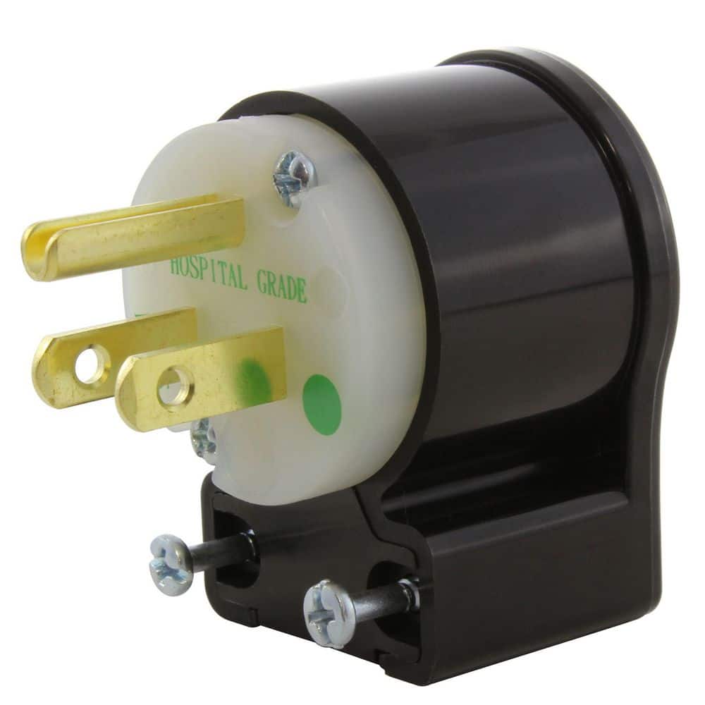 AC WORKS NEMA 5-15P 15A 125V All Angle Medical/Hospital Grade Plug UL C ...