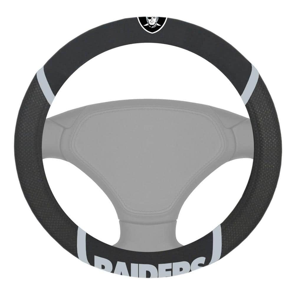 FANMATS NFL - Las Vegas Raiders Embroidered Steering Wheel Cover in ...