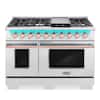 Cosmo 48 in. 5.5 cu. ft. Gas Range with 8 Burners and in Stainless ...