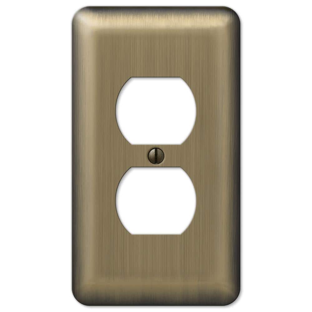 AMERELLE Brass 1-Gang 1-Duplex/ 1-Single Wall Plate (1-Pack) C154D ...