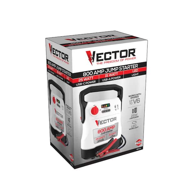 VECTOR 800 Amp Jump Starter with USB Power VECJ8 - The Home Depot