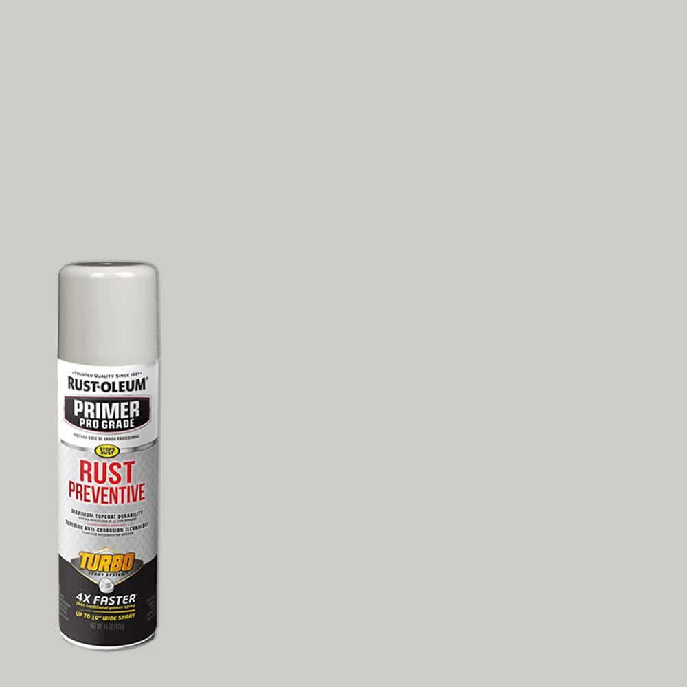 Rust-Oleum 15 oz. Turbo Pro Grade Flat Gray Primer Spray (Case of 6 ...
