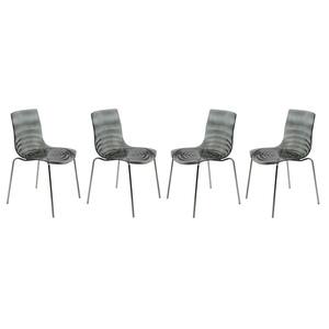 Leisuremod Astor Water Ripple Design Modern Lucite Dining Side Chair ...