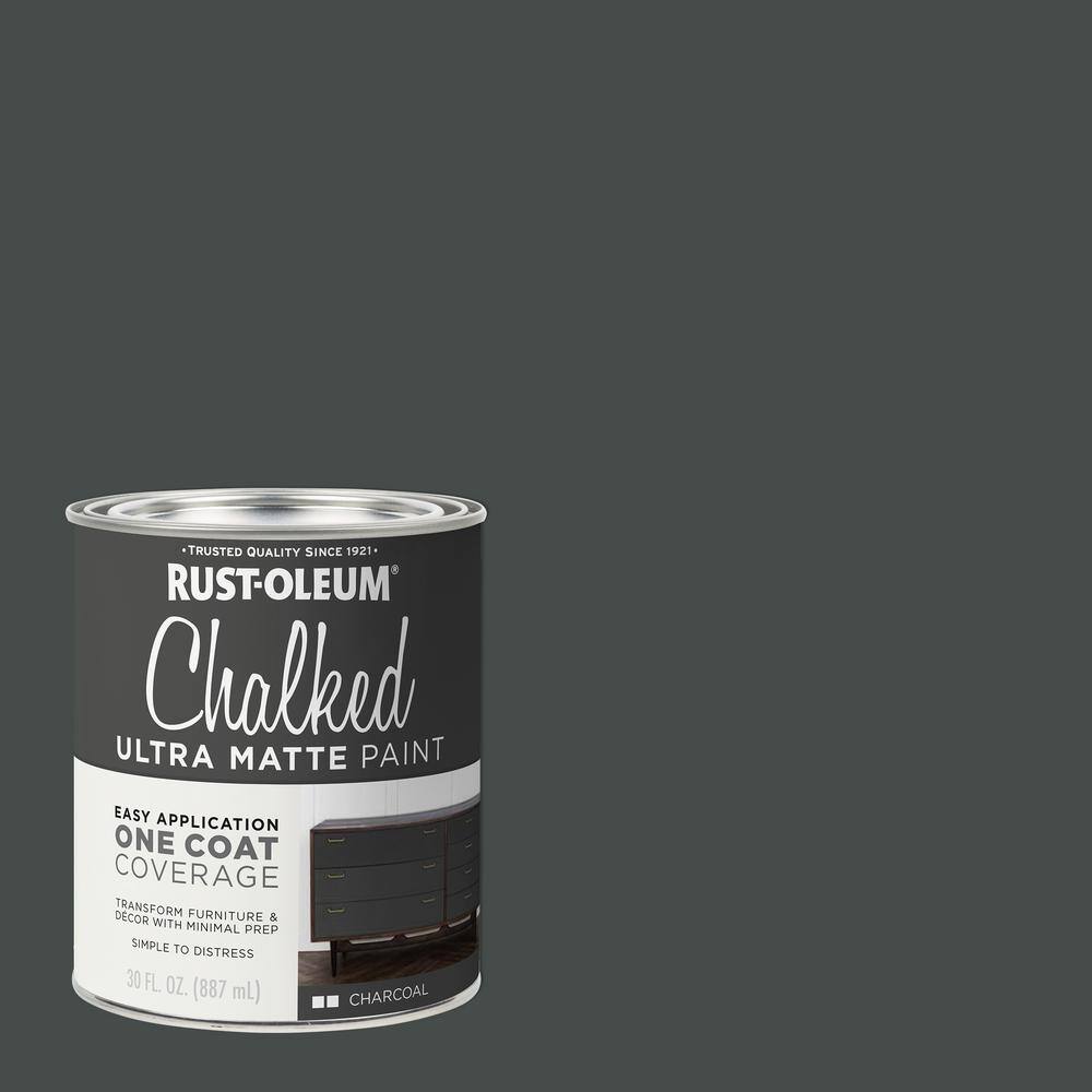 Rust-Oleum 30 oz. Chalked Charcoal Ultra Matte Interior Paint (2-Pack ...