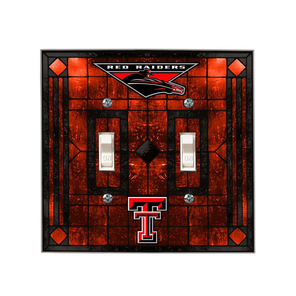 The Memory Company NCAA Texas Tech 2-Gang 2 Duplex Dbl Lightswitch ...