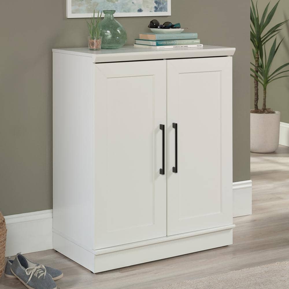 SAUDER HomePlus White Finish 37 in. Storage Cabinet with Adjustable ...