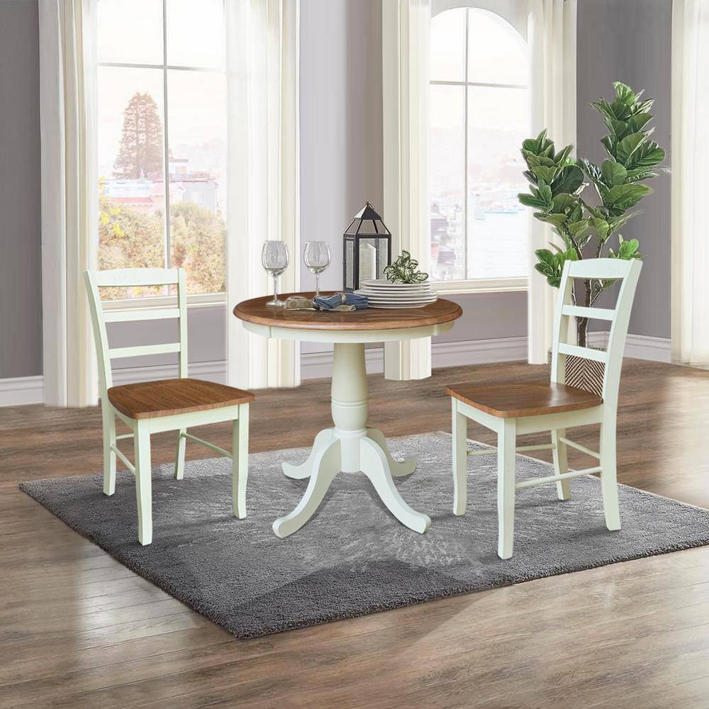 International Concepts Laurel Hickory/Shell Solid Wood 30 in. Pedestal ...