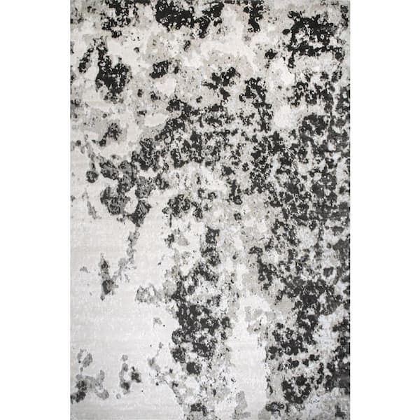 nuLOOM Alina Gray 6 ft. 7 in. x 9 ft. Abstract Indoor Area Rug CFDR06A ...