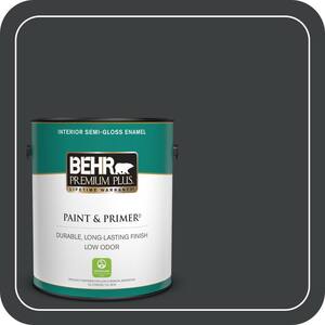 BEHR ULTRA 1 gal. #ECC-25-3 Obsidian Stone Satin Enamel Exterior Paint ...
