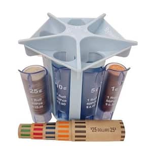 5-in-1 Coin Sorter Tube Counter with Coin Wrappers Organizes U.S ...