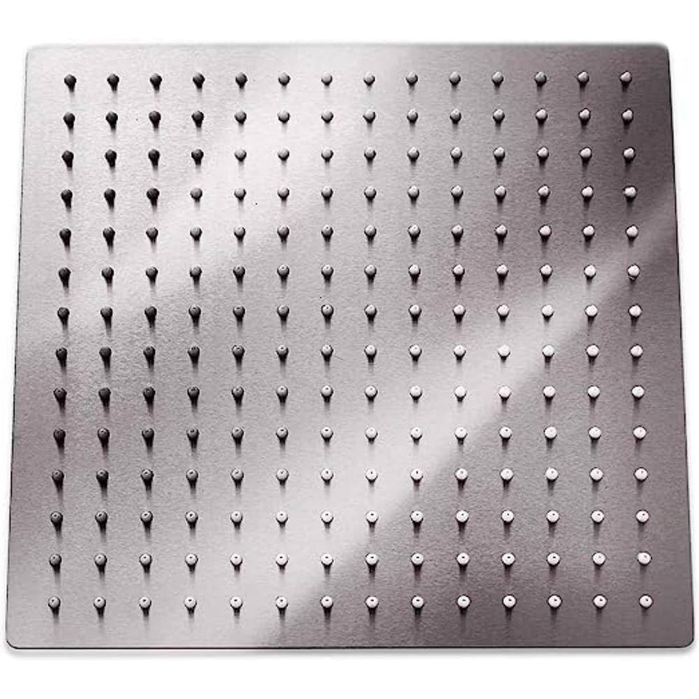 Rain Shower Head 1-Spray Patterns with 1.8 GPM 16 in. ‎Wall Mount Rain ...