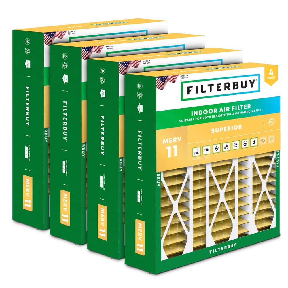 Filterbuy 20 in. x 25.25 in. x 3.5 in. MERV 11 (FPR 7) Allergen Defense ...