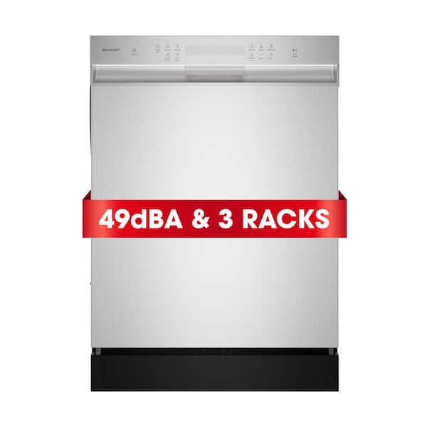Sharp 24 in Front Control Standard Built-In Dishwasher with Stainless ...
