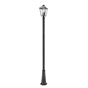 Bayland 111 in. 3-Light Black Aluminum Hardwired Outdoor Weather ...