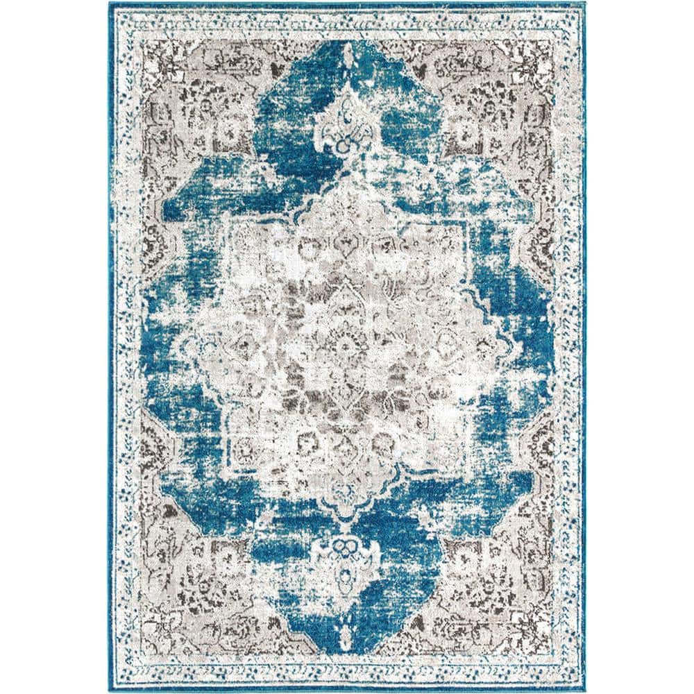 Rugs America Avalon Teal 2 ft. x 4 ft. Indoor Area Rug RA30607 - The ...