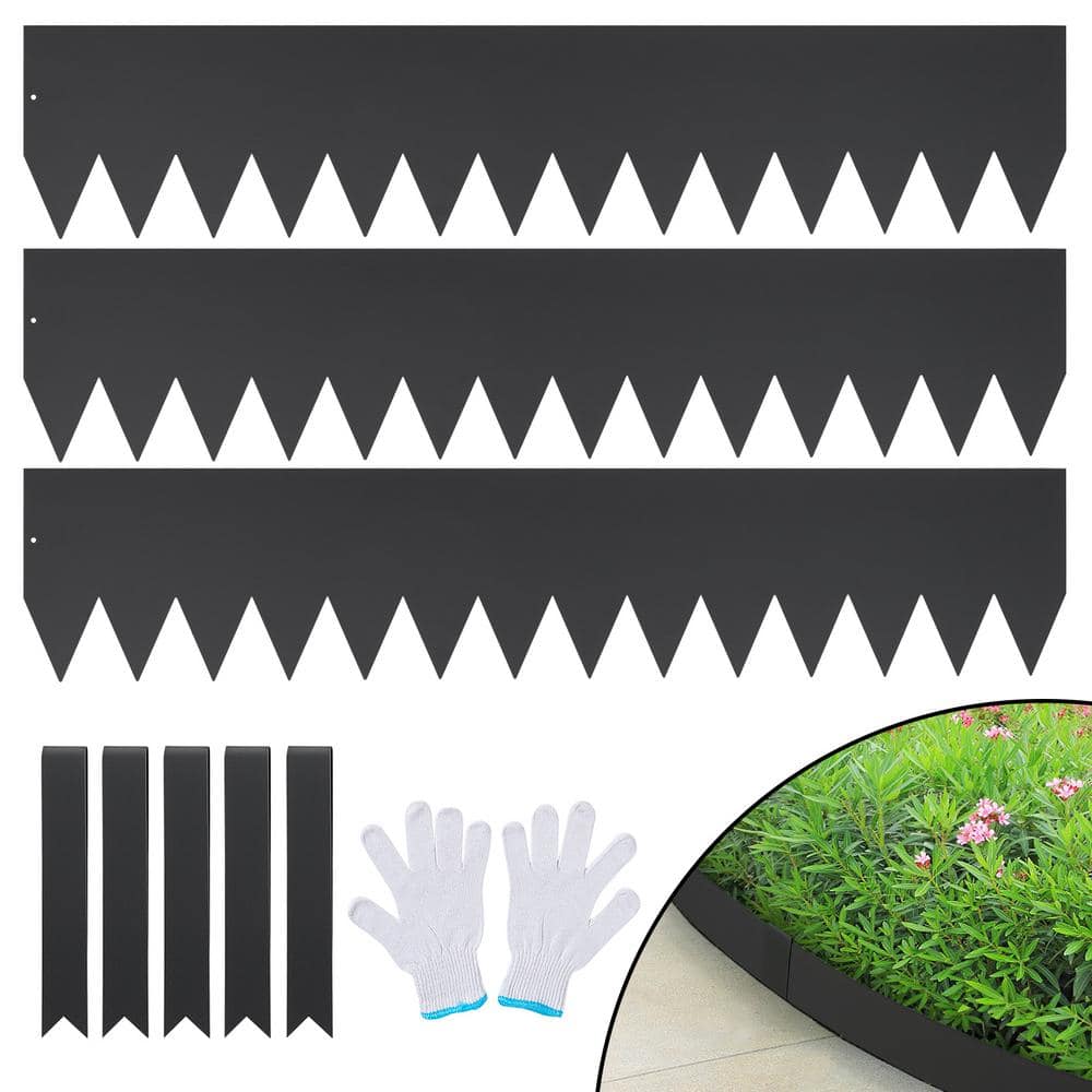 VEVOR Steel Landscape Edging 3-pack Steel Garden Edging Borders 40 in ...