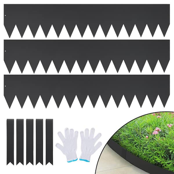 VEVOR Steel Landscape Edging 3-pack Steel Garden Edging Borders 40 in ...