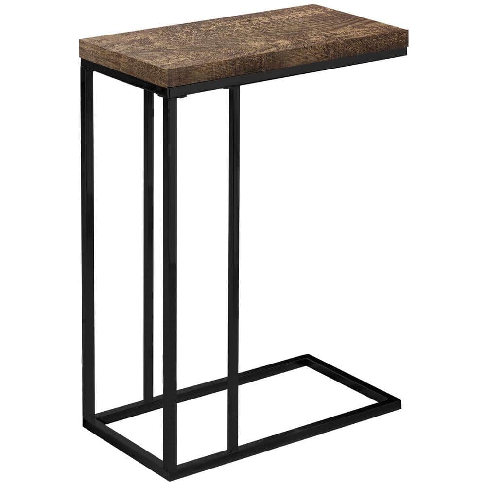 HomeRoots Jasmine 25.25 in. Brown/Black Wood End Table 333184 - The ...