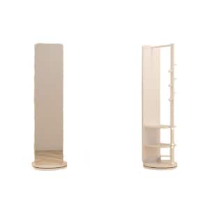 Seafuloy 16 in. W x 69 in. H Full Body Mirror with Coat Rack 360 ...